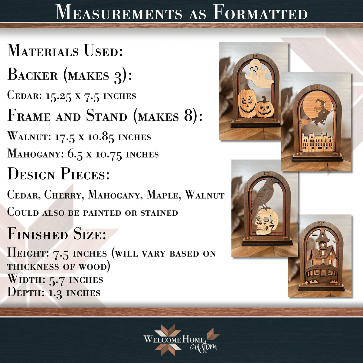 Fall Arch Mantle Decor Bundle - Laser Ready Design – Welcome Home Custom