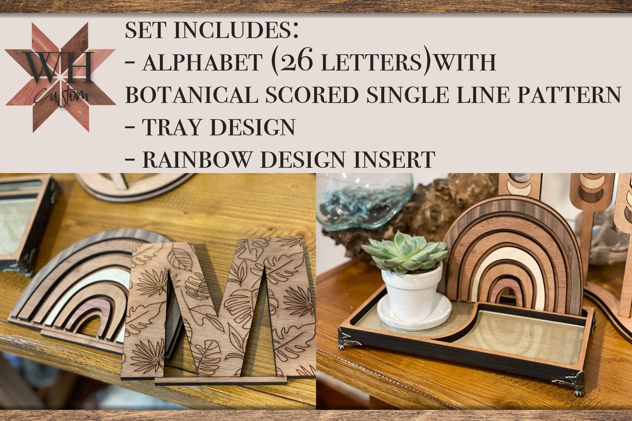 Botanical Plant Decor with Letters, Shelves and Tray digital download ...