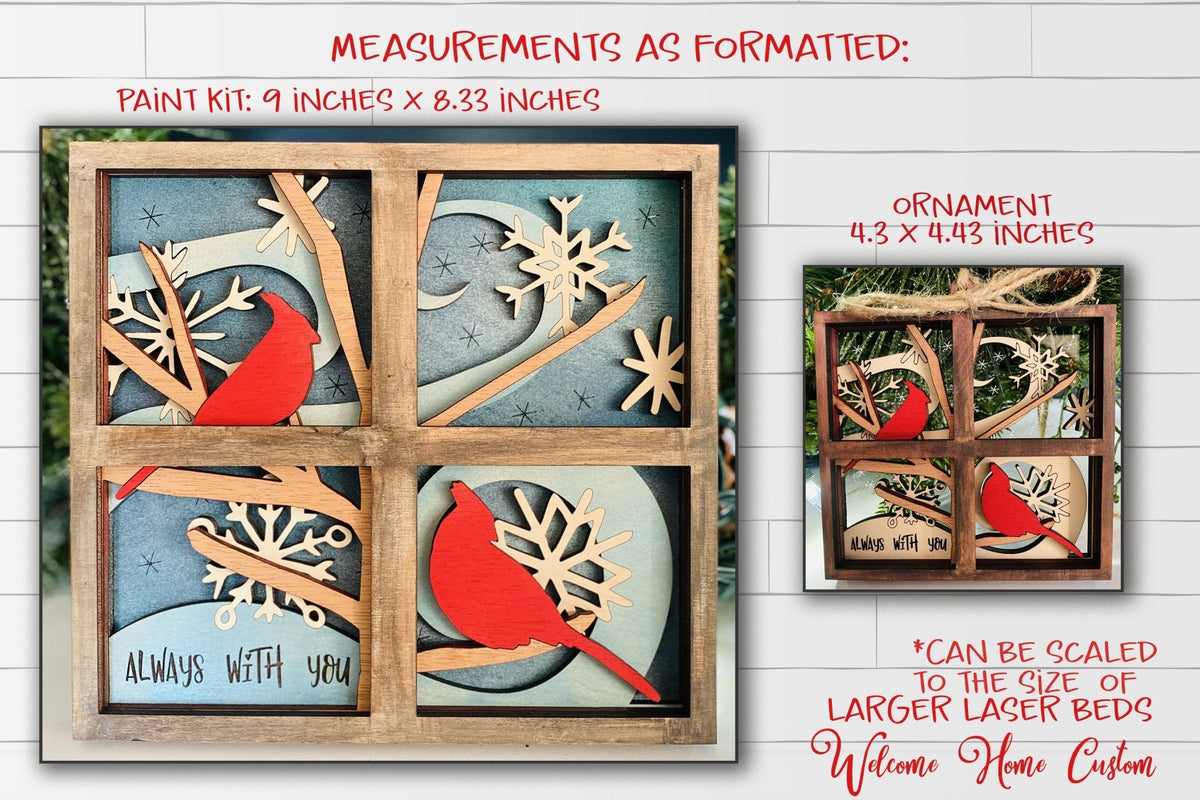 Cardinal laser cut files - SVG PDF - for Glowforge projects - Cardinal ...