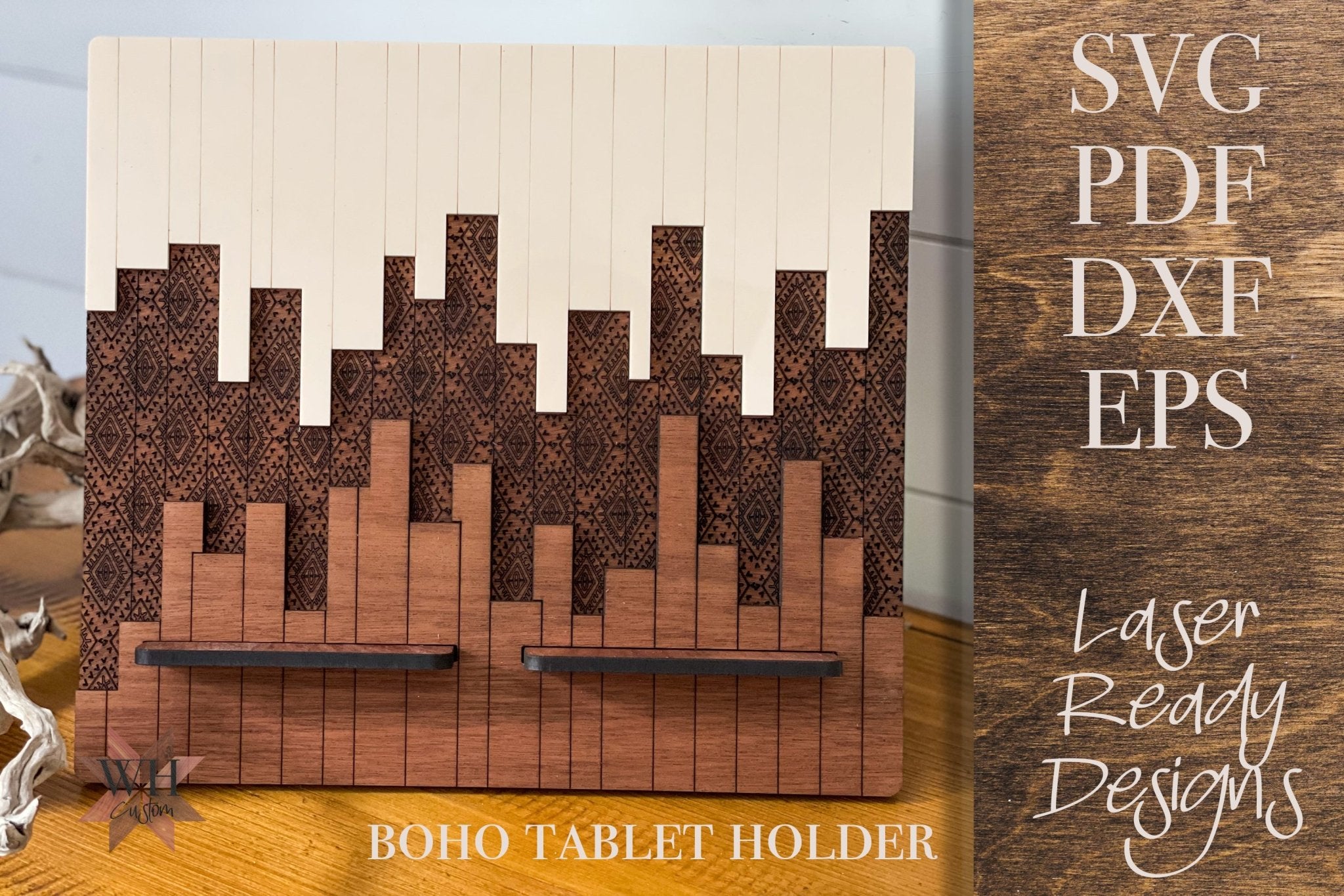 Ombre Boho tablet holder with score diamond design - Digital Download ...