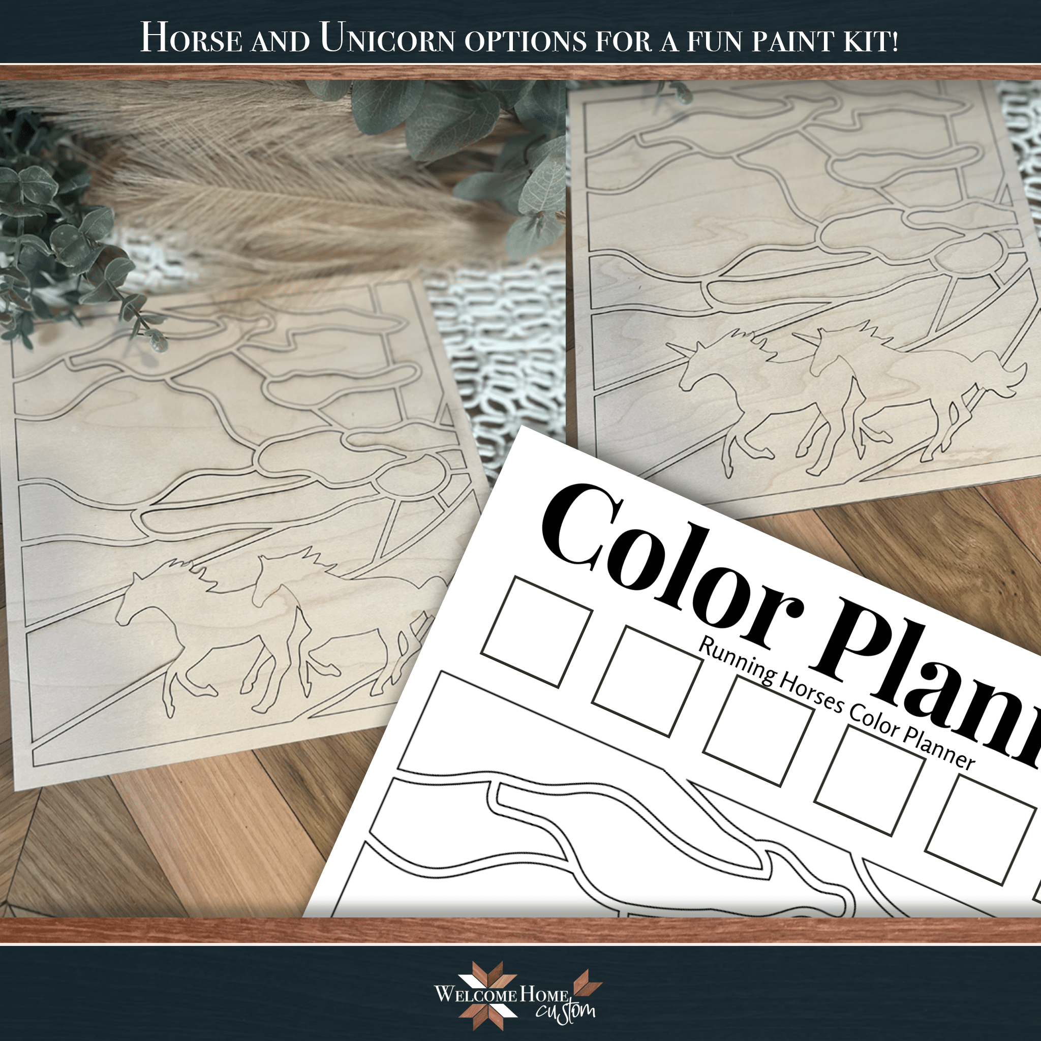 Running Horses bundle with bonus unicorn laser cut file – Welcome Home ...